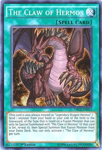 YuGiOh DRL2-EN008 1st Ed Legendary Knight Hermos Secret Rare Card ...