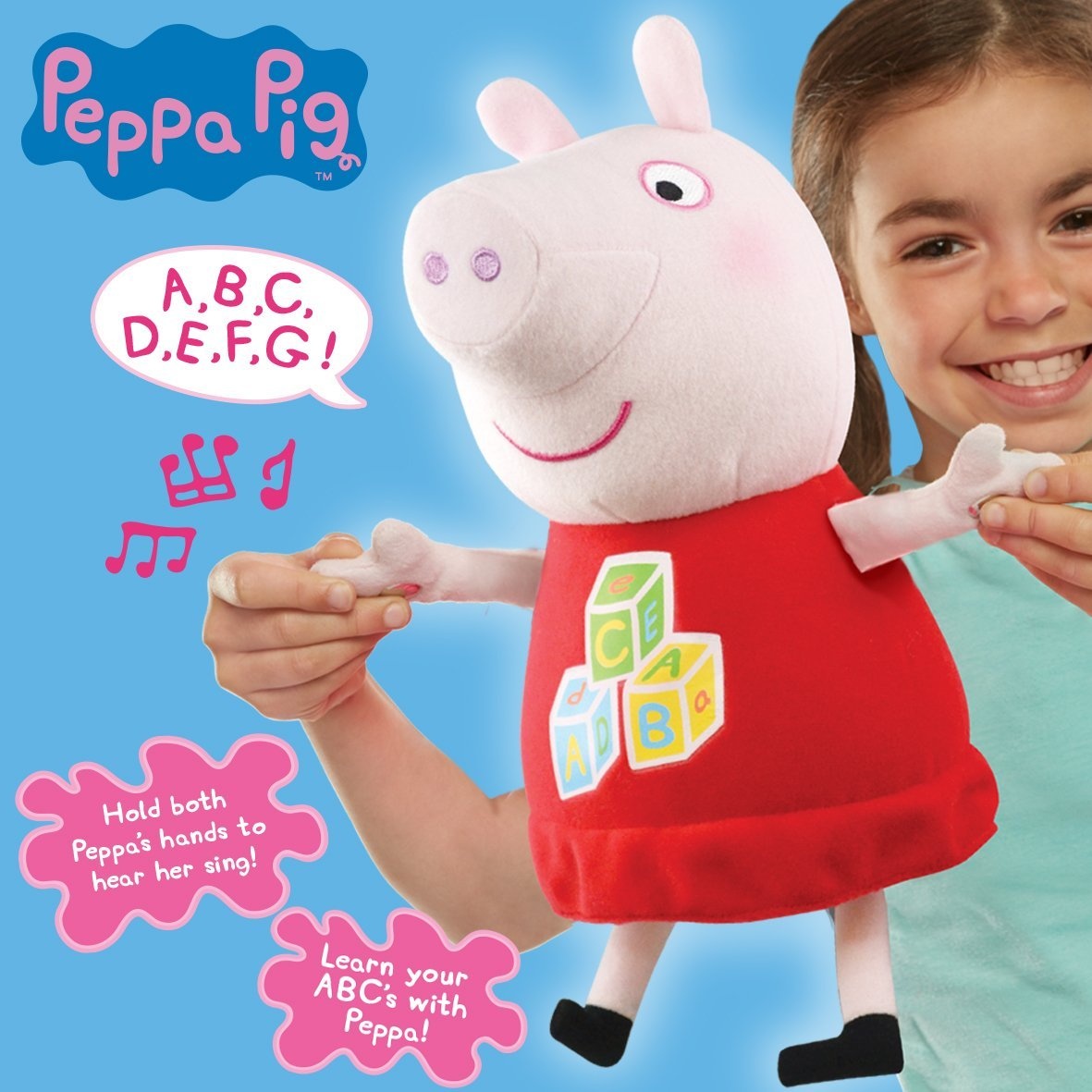 Peppa Pig Oink-Along Songs Peppa Singing Plush Doll With Sparkly Red ...